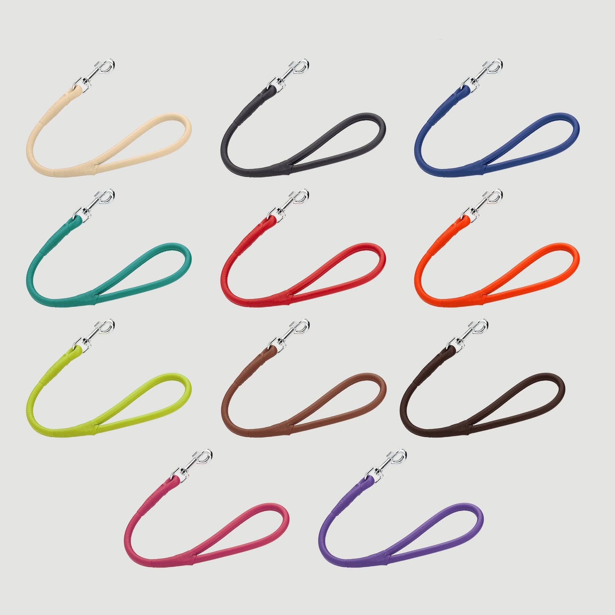 Soft Leather Round Traffic Lead — Dogline