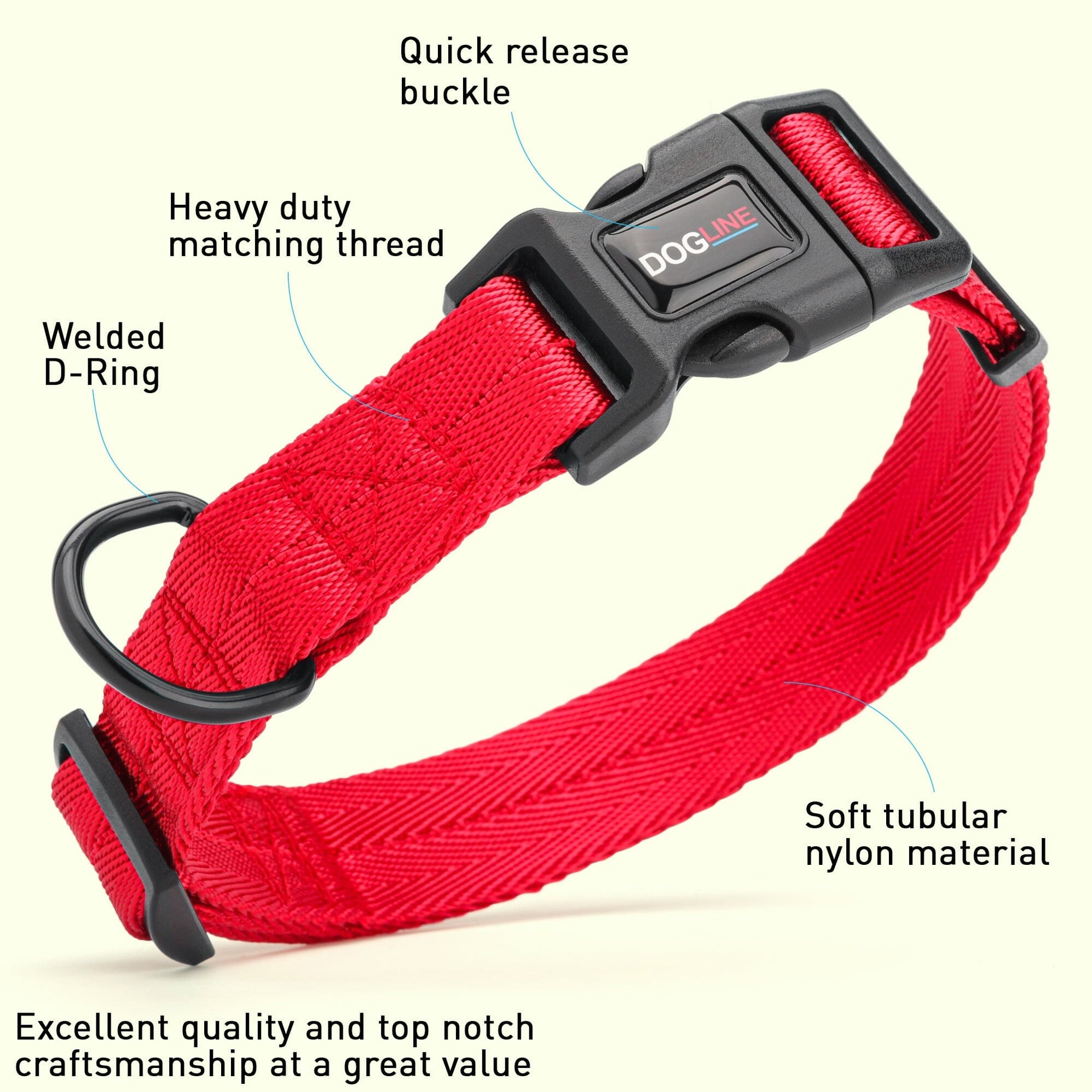Nylon Flat Dog Collar — Dogline
