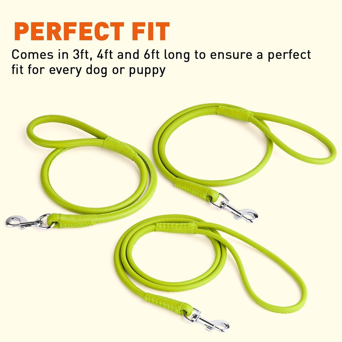 Soft Leather Round Dog Lead — Dogline