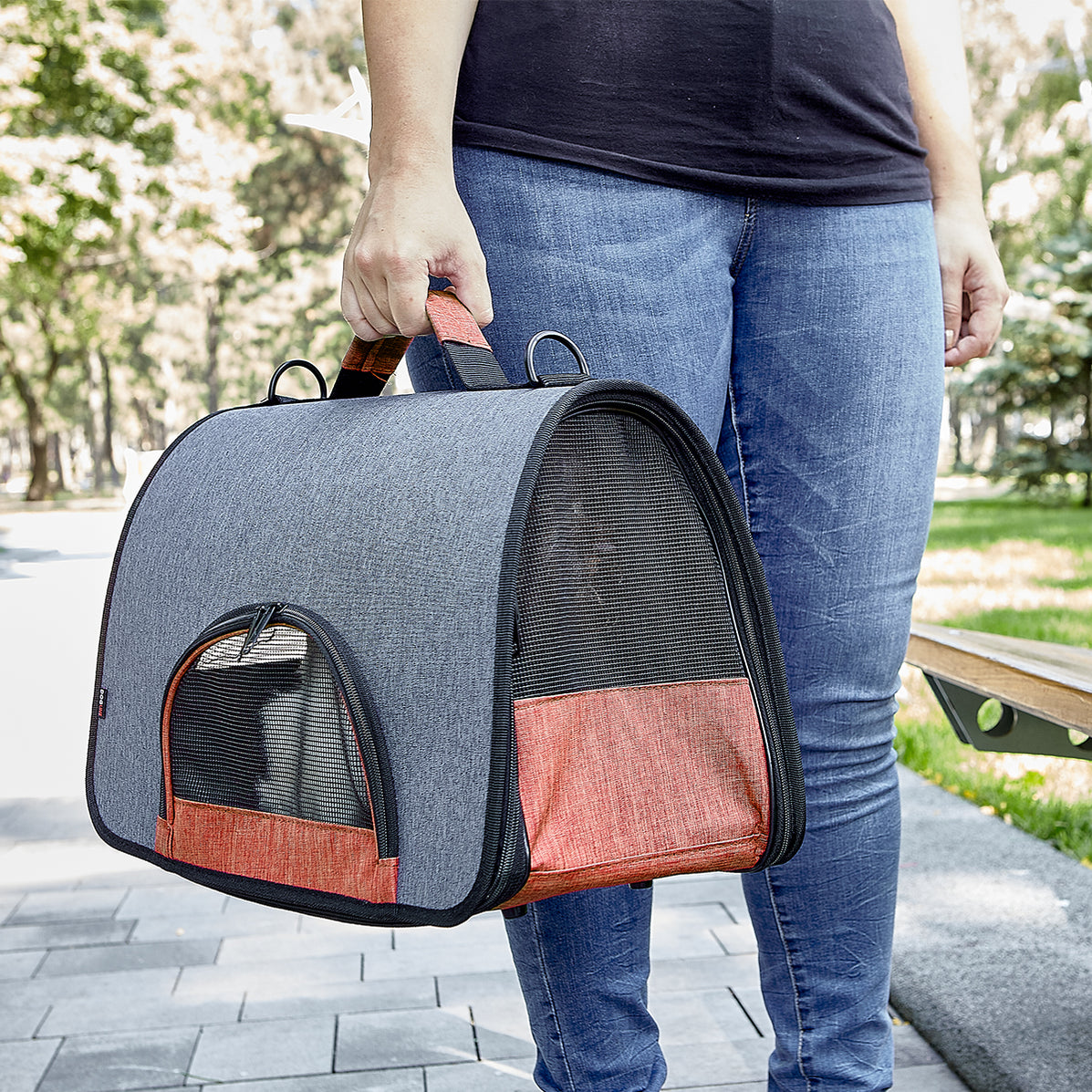 Dual Color Collapsible Pet Carrier — Dogline