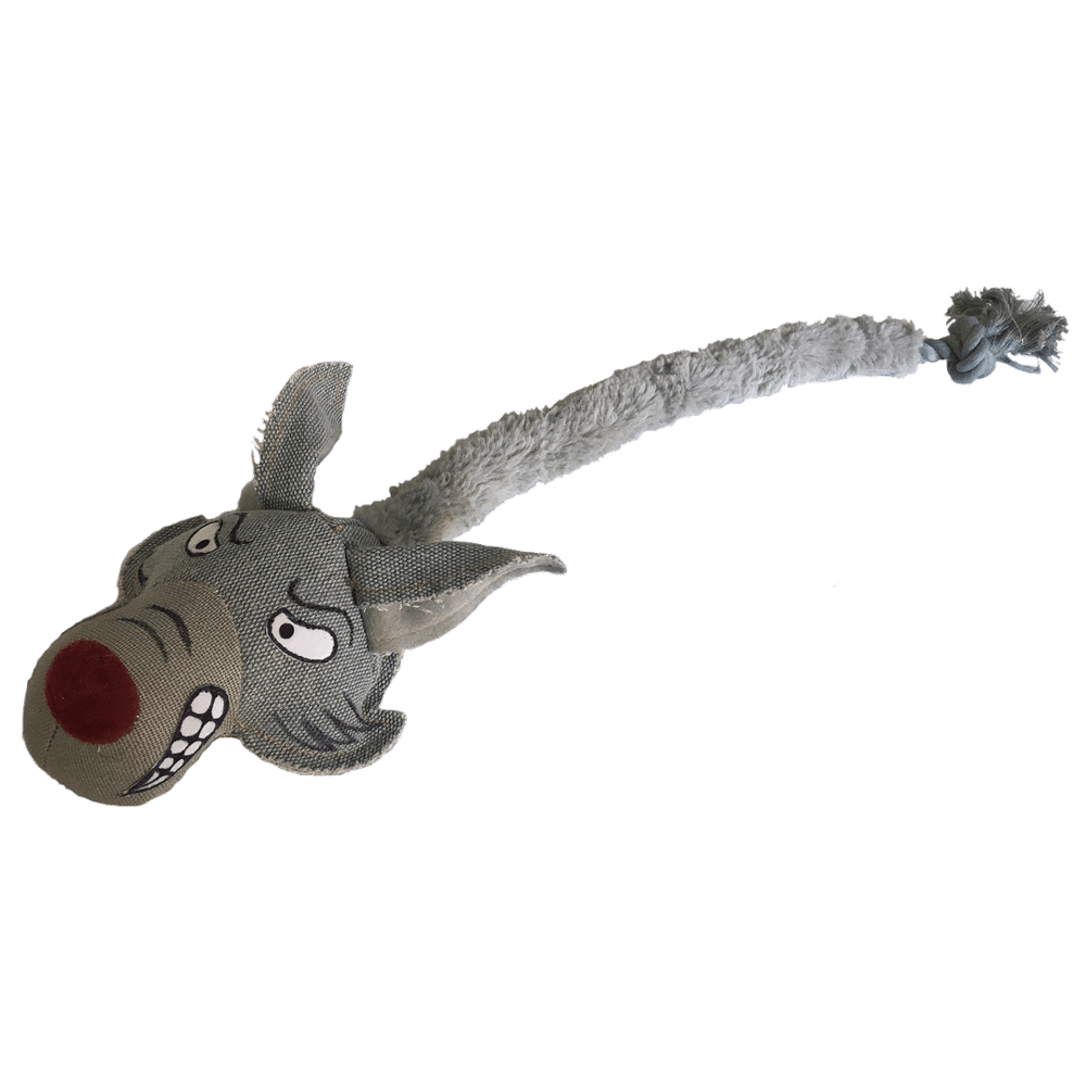 22" Safari Wolf Animal Toy with Embedded Ball & Rope — Dogline